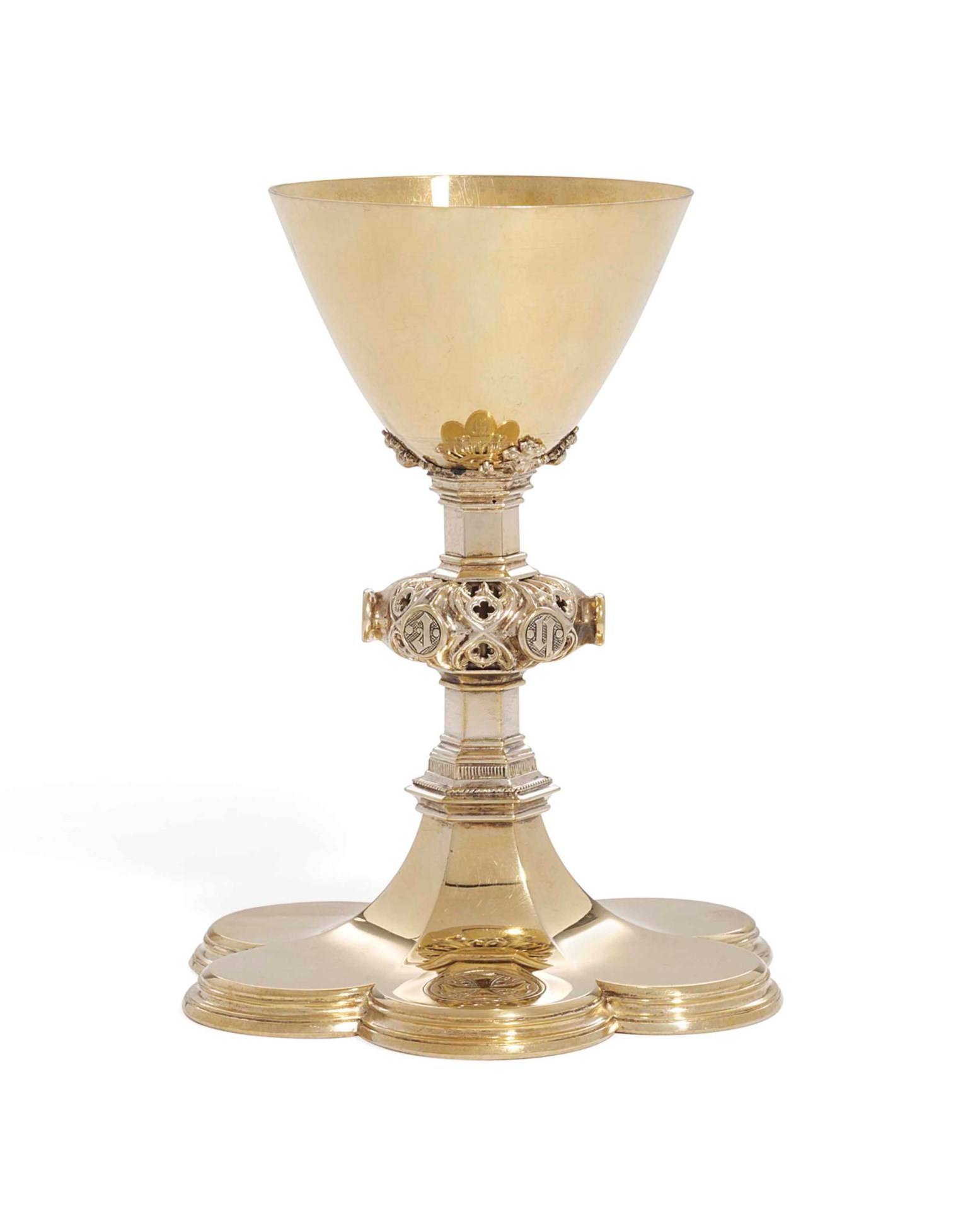 A GERMAN SILVER-GILT CHALICE, MARK OF REINHOLD VASTERS, AACHEN, DATED ...