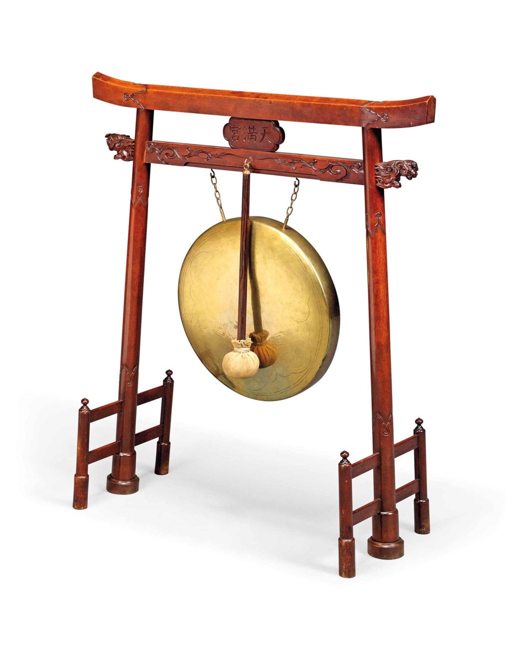 A CHINESE HARDWOOD GONG, EARLY 20TH CENTURY | Christie's