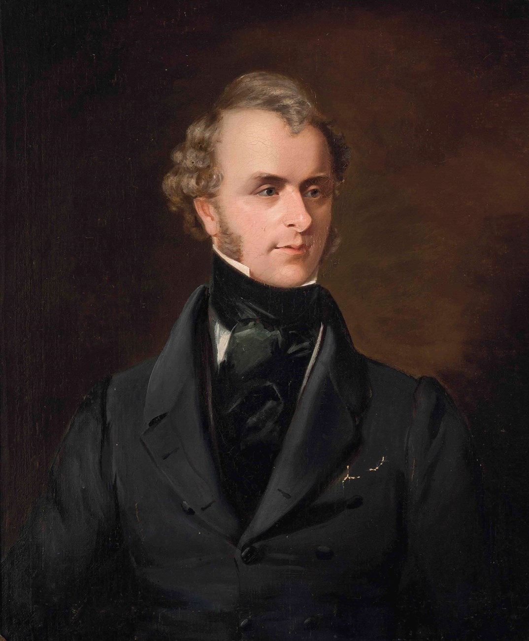 Circle of Sir George Hayter (1792-1871), Portrait of a gentleman, bust ...