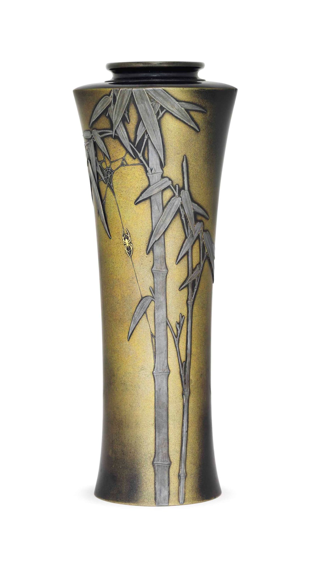 A Japanese Bronze Vase, SIGNED KYOTO KURODA ZO AND KAZUAKI, MEIJI ...