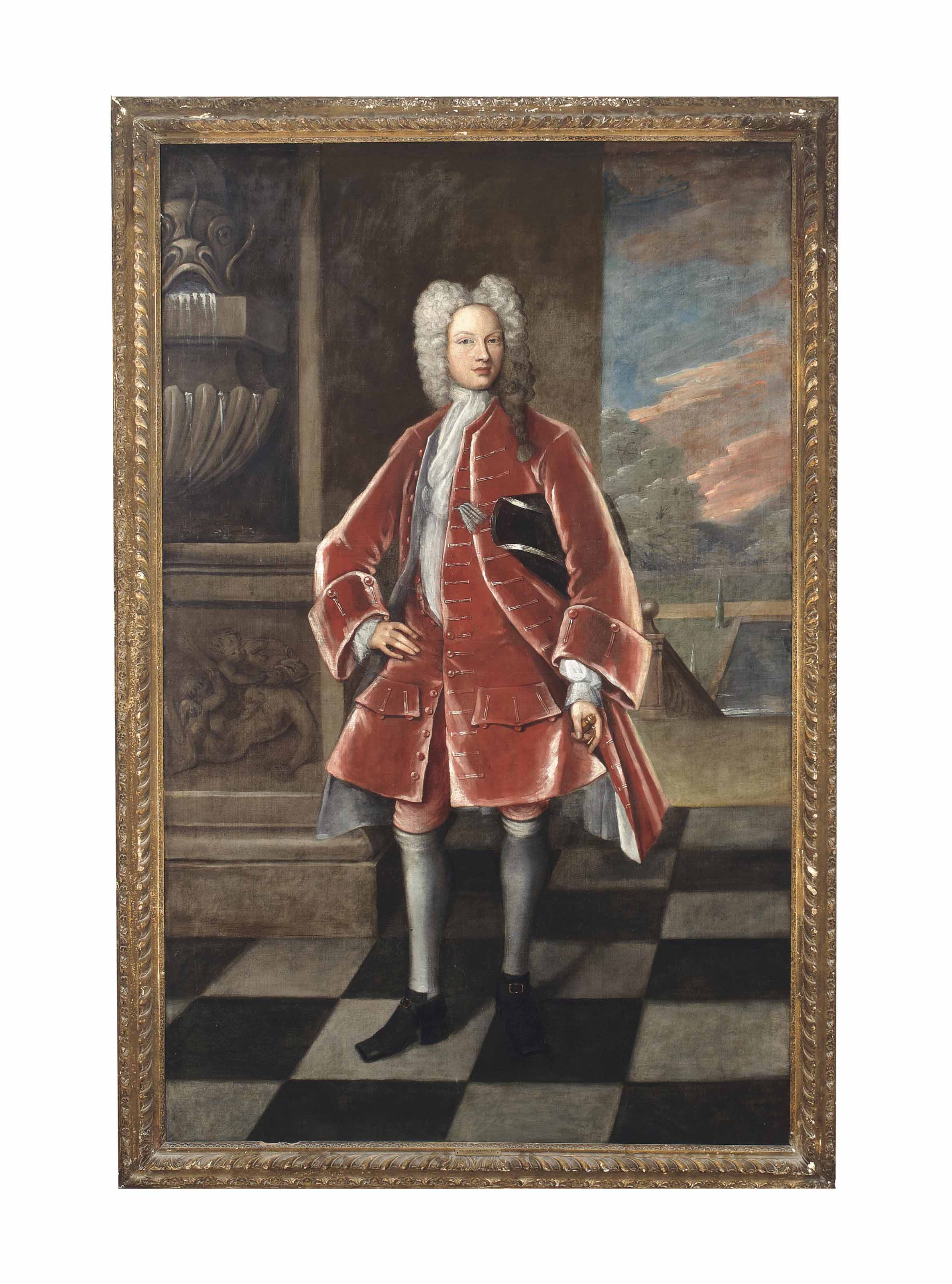 English School, 1572, Portrait of Sir Edward Ayscough (1542-1612), half ...