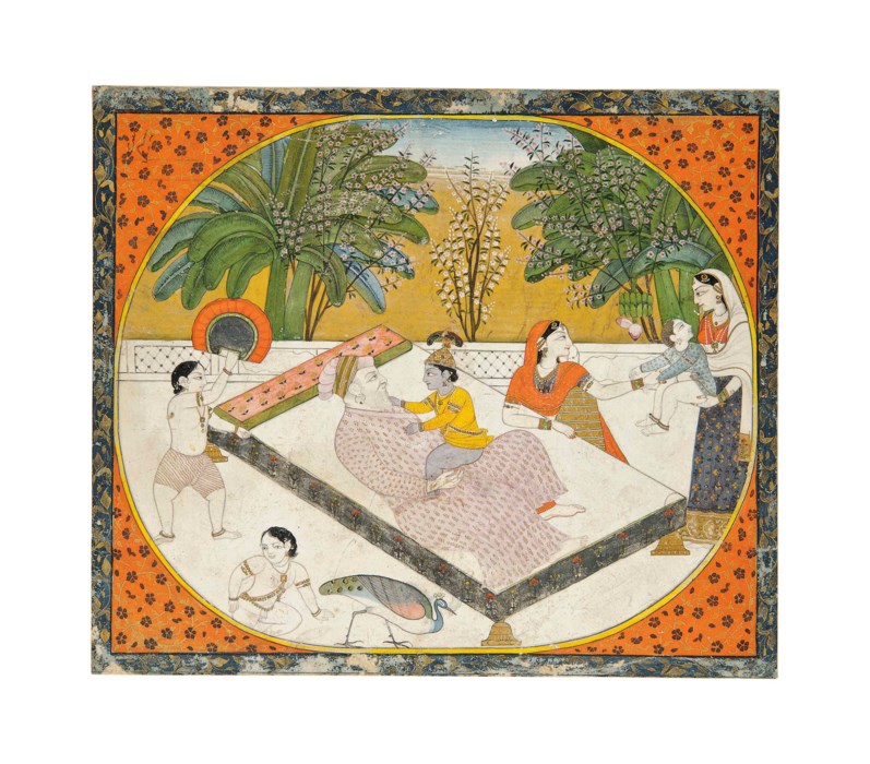 KRISHNA AND NANDA , GULER, NORTH INDIA, CIRCA 1800 | Christie's