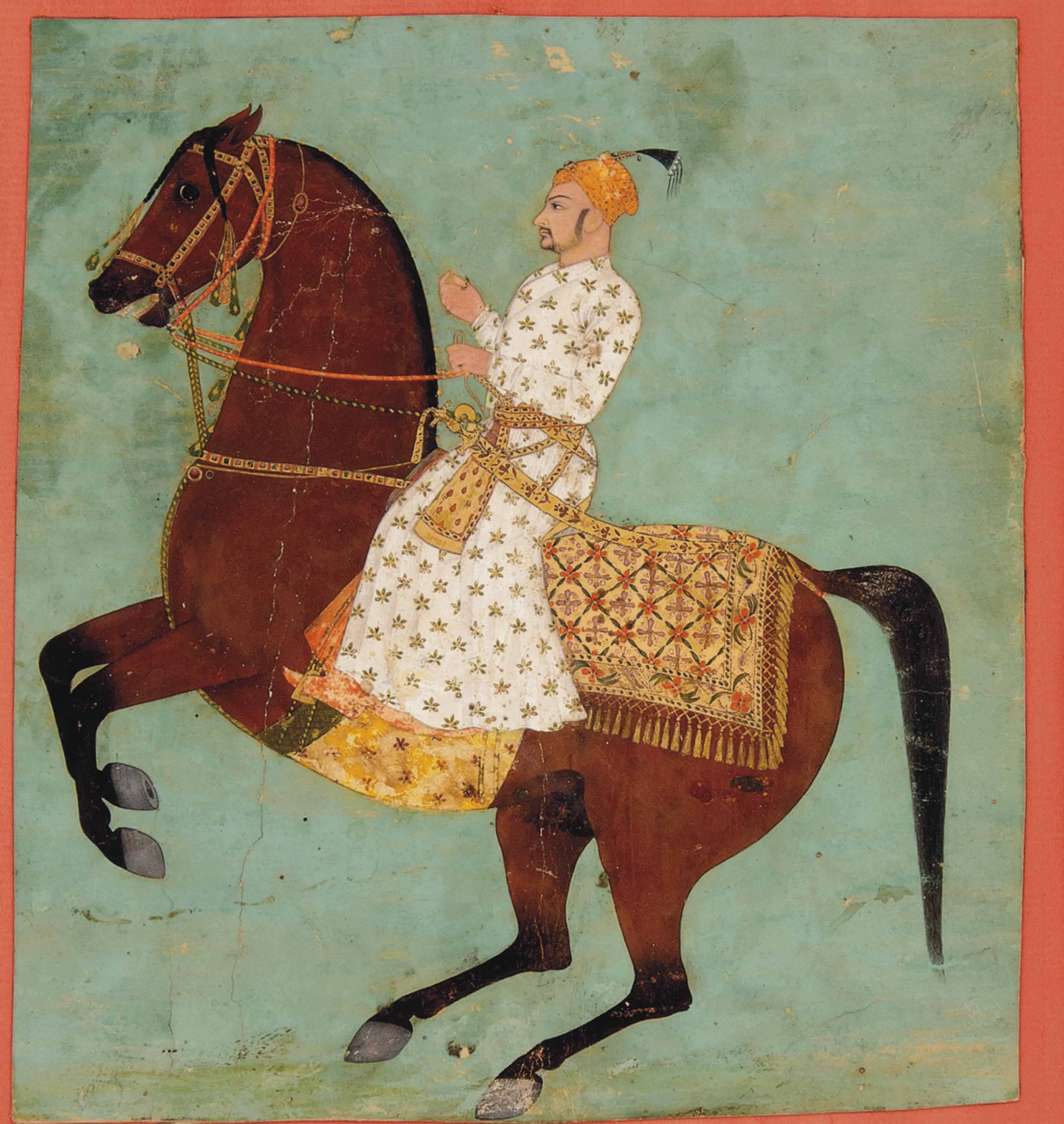 AN EQUESTRIAN PORTRAIT OF A MUGHAL NOBLE , AWADH, POSSIBLY FAIZABAD ...