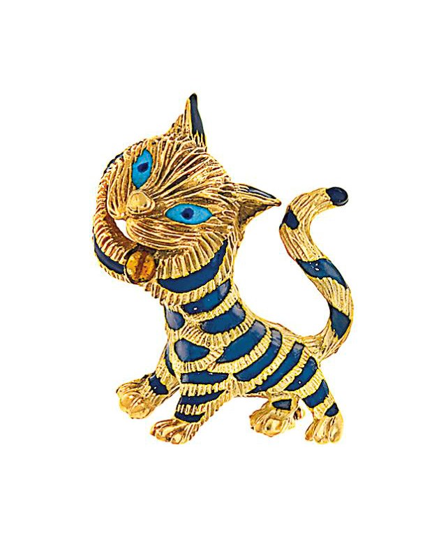 An 18ct gold enamel brooch, by Kutchinsky | Christie's