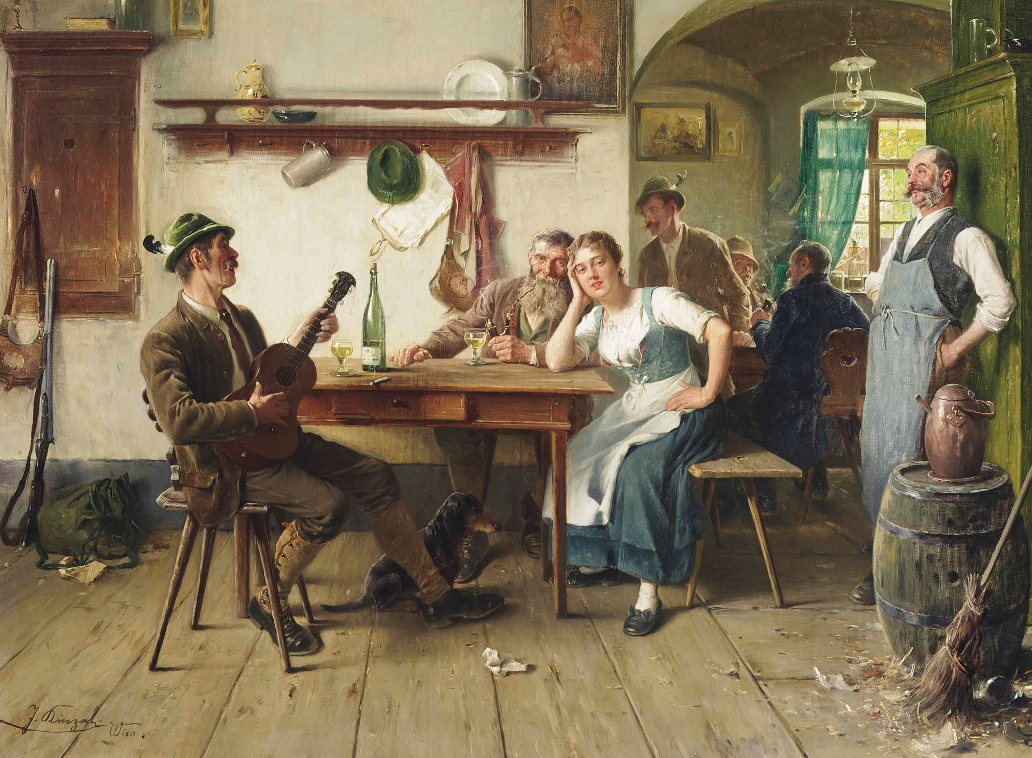 Josef Kinzel (Austrian, 1852-1925), Schnaderhüpferl | Christie's