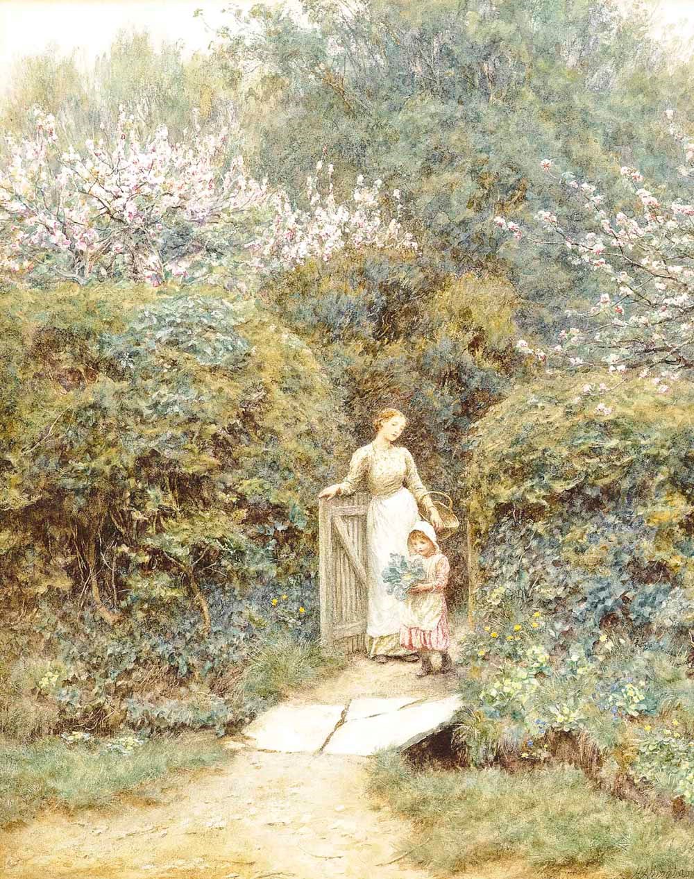 Helen Allingham, R.W.S. (1848-1926), At the cottage gate | Christie's