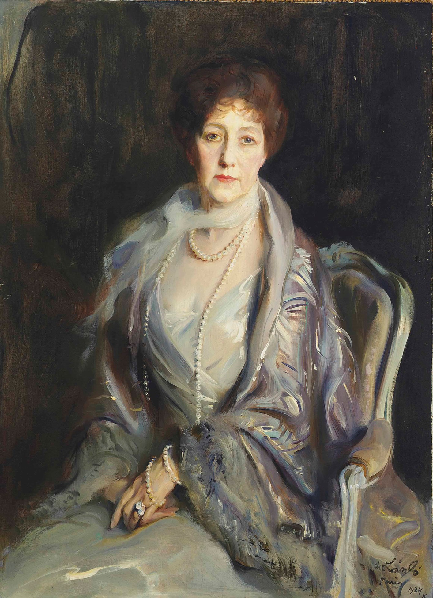 Philip Alexius de László (1869-1937), Portrait of Pauline Leon ...