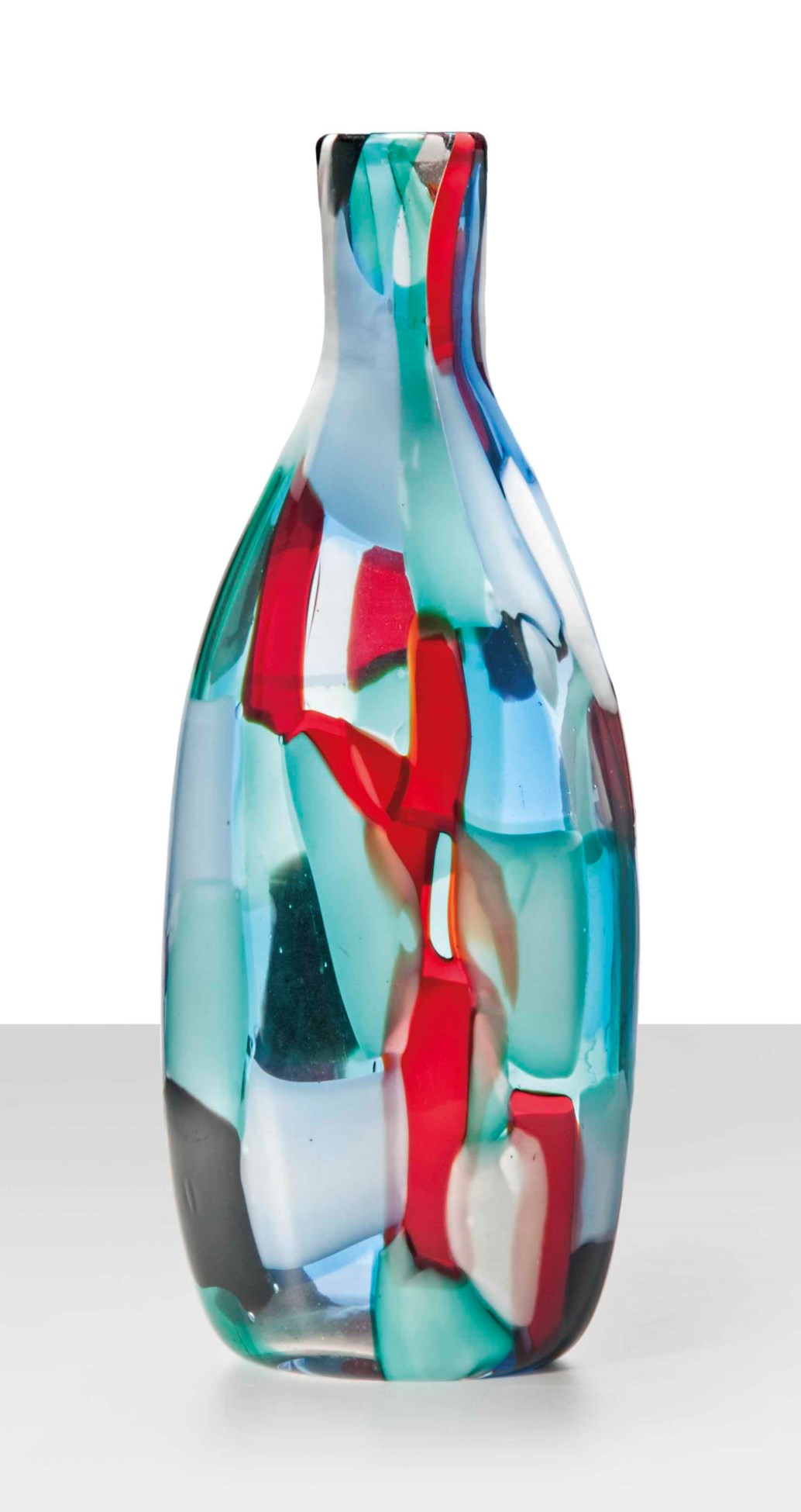 PAOLO VENINI (1895-1959) FOR VENINI (EST. 1925), A 'PEZZATO' BOTTLE ...