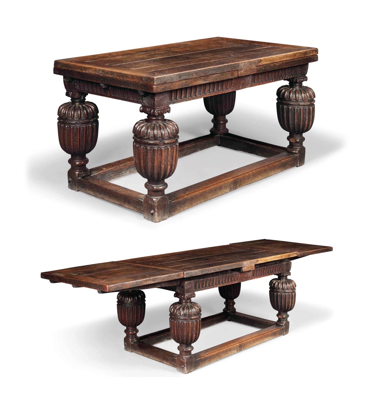 AN ELIZABETHAN OAK DRAW-LEAF TABLE, LATE 16TH CENTURY | Christie's