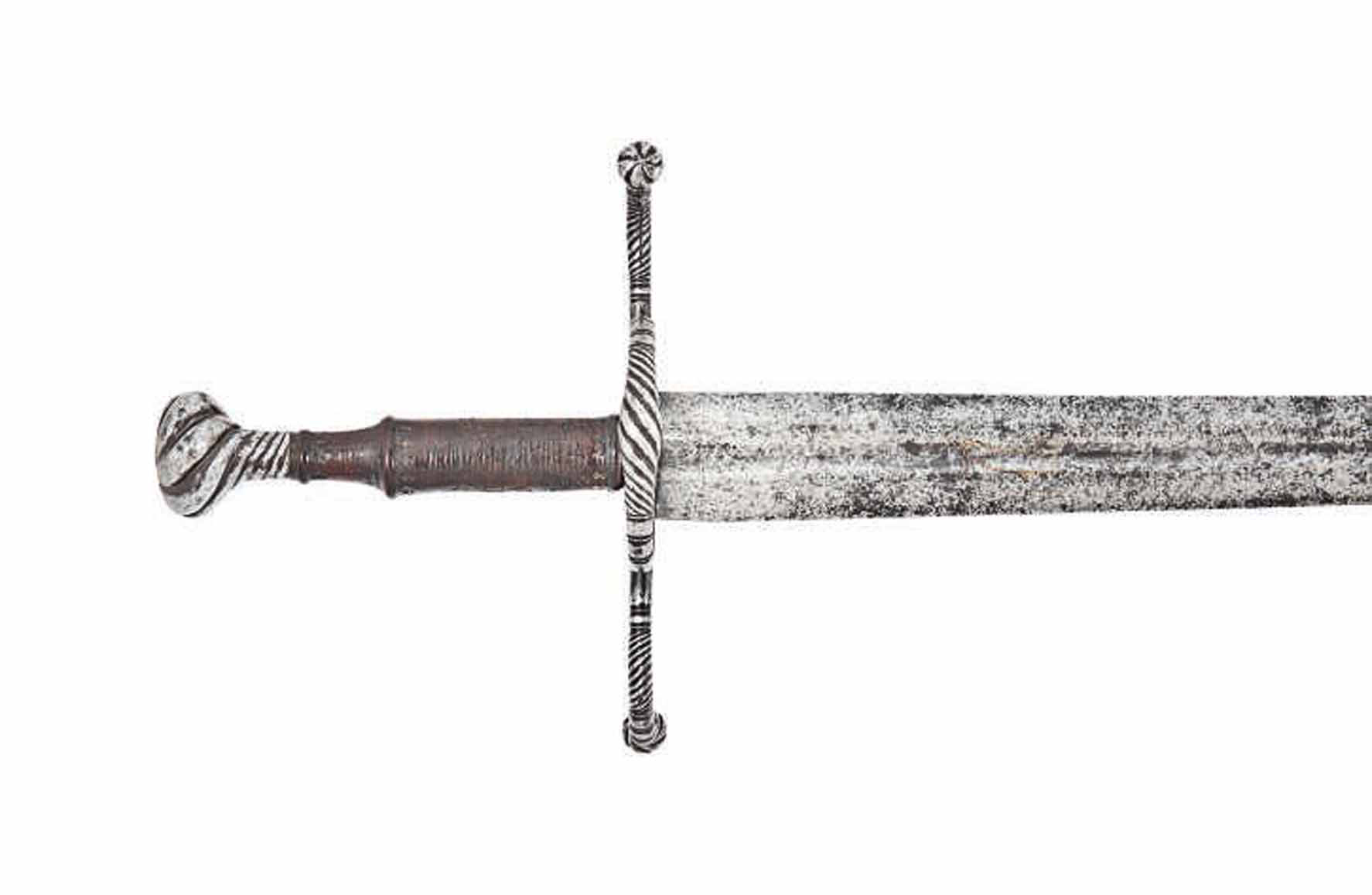 A COMPOSITE GERMAN HAND-AND-A-HALF MILITARY BROADSWORD , MID-16TH ...