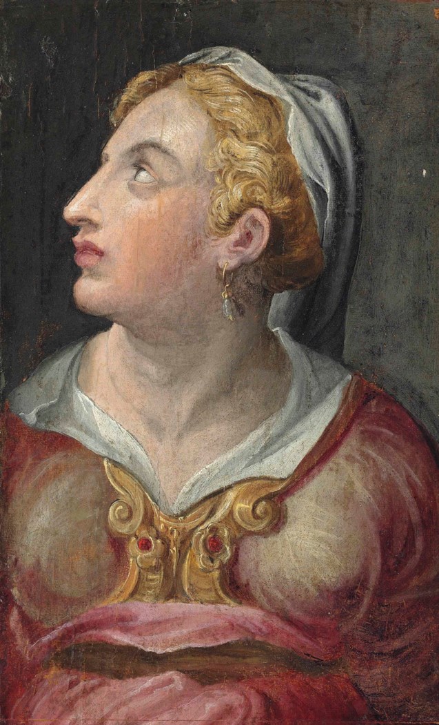 Circle of Giorgio Vasari (Arezzo 1511-1574 Florence), Head of a young ...