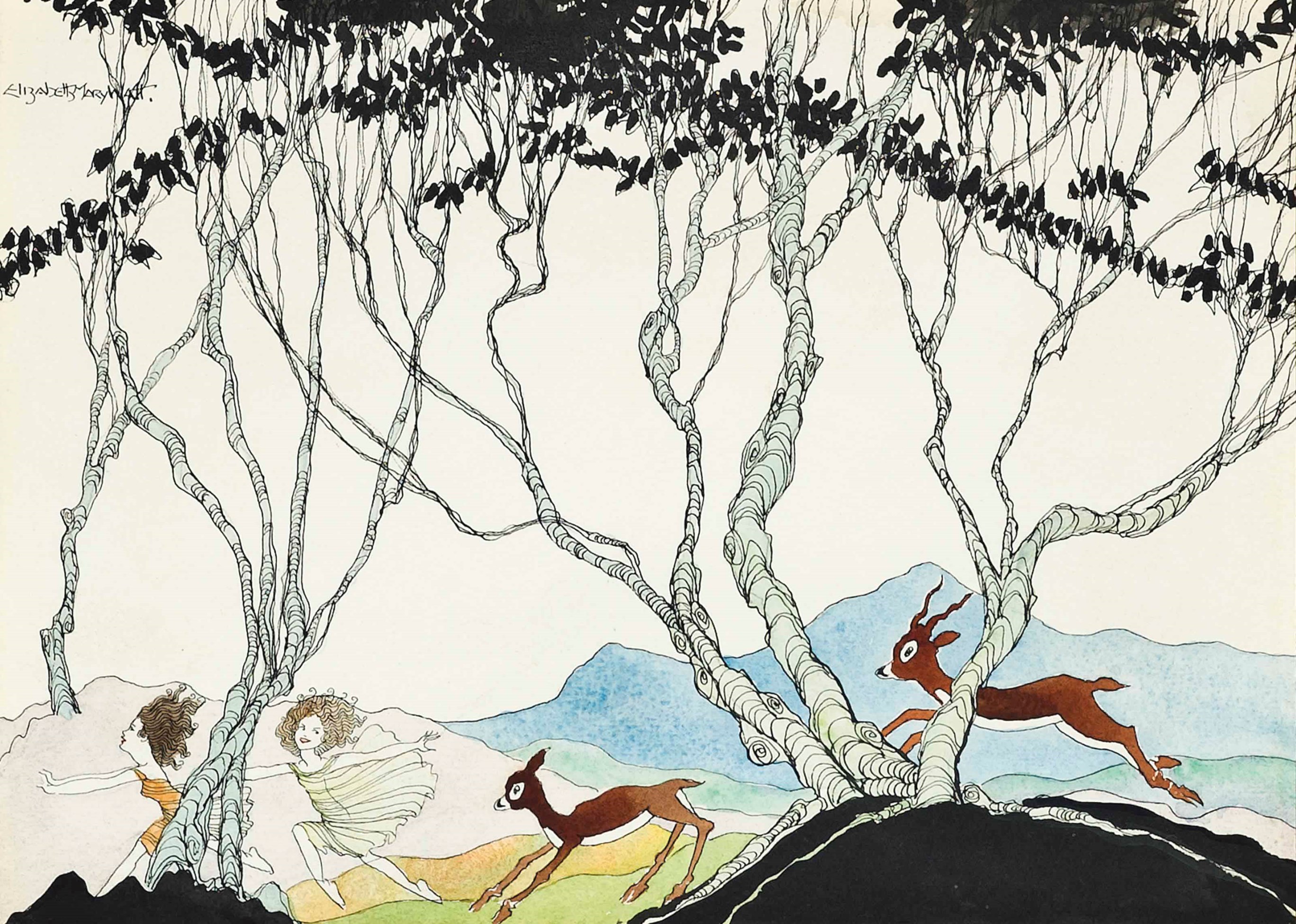 Elizabeth Mary Watt, G.S.W.A. (1886-1954), A race through the woods ...