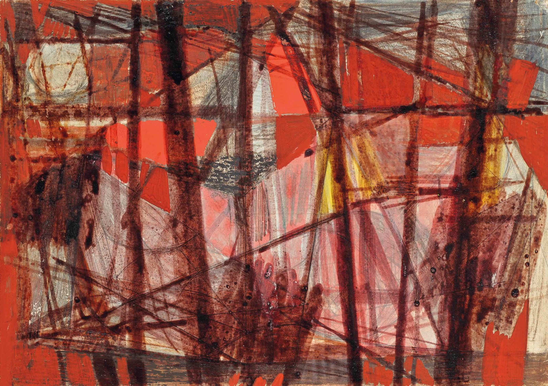 Wilhelmina Barns-Graham (1912-2004), Themes in Red II | Christie's