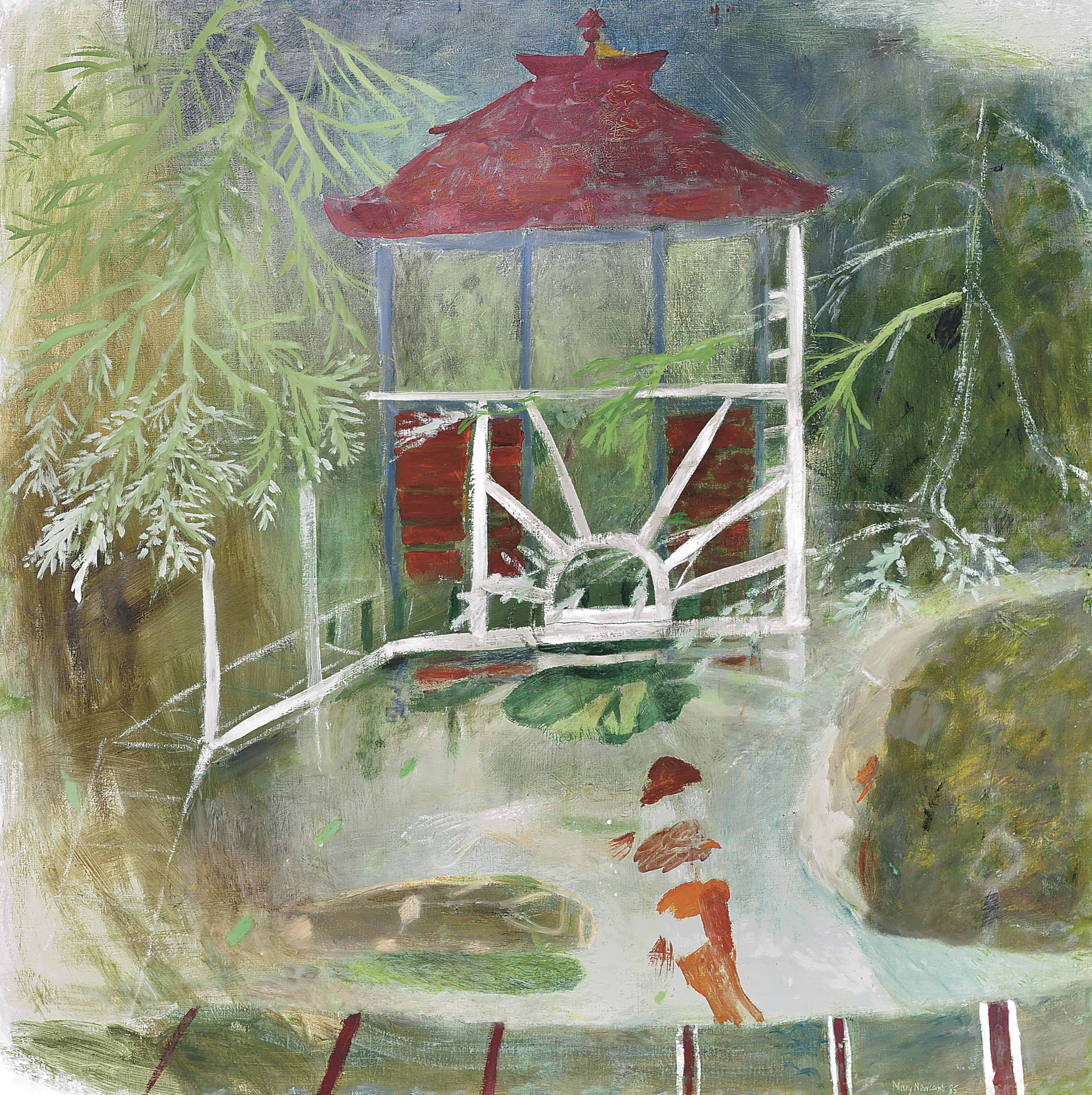 Mary Newcomb (1922 - 2008) , Fish in a Quiet Pond | Christie's