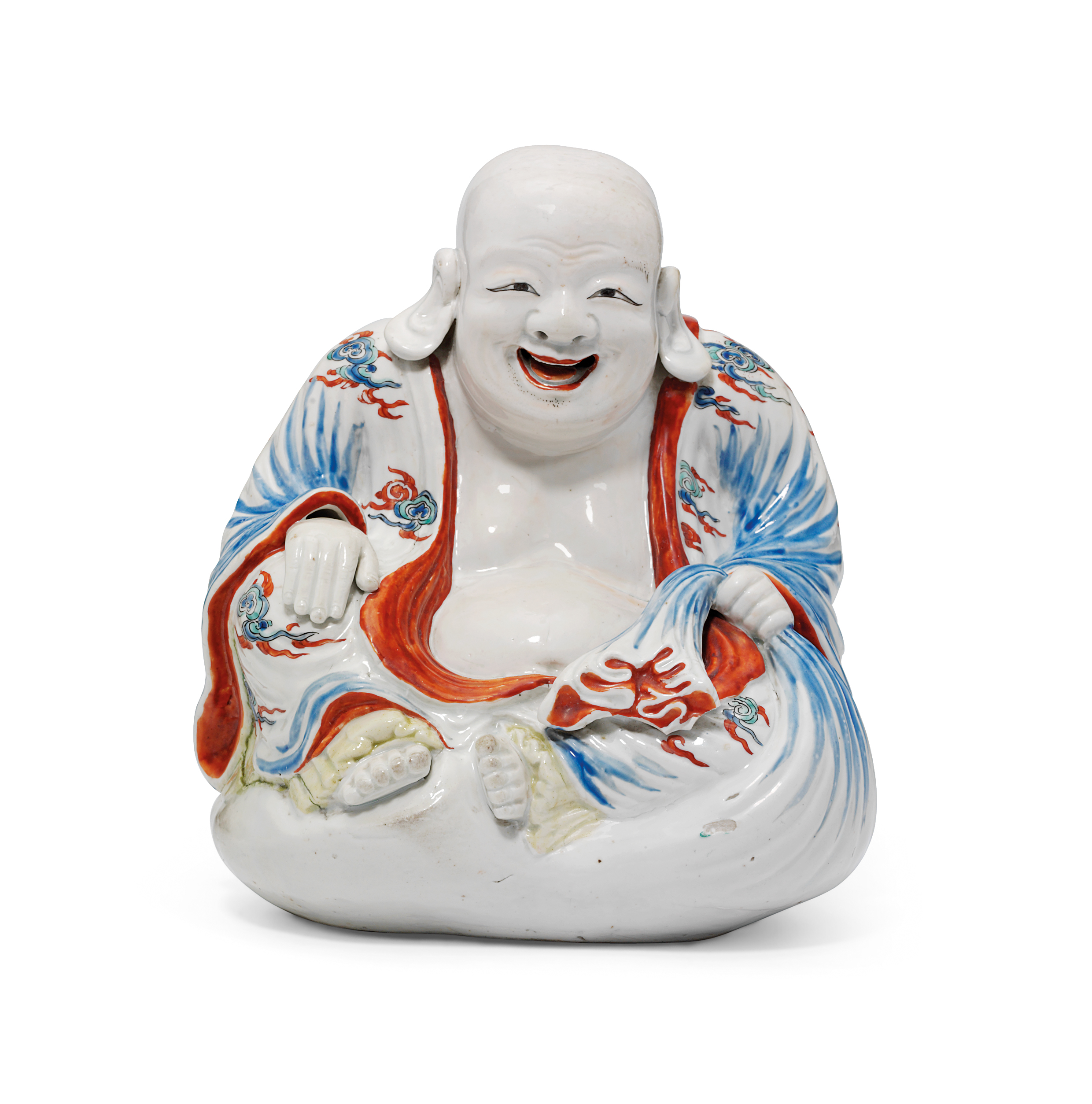 A Fine and Rare Kakiemon Model of Hotei, EDO PERIOD (LATE 17TH CENTURY ...