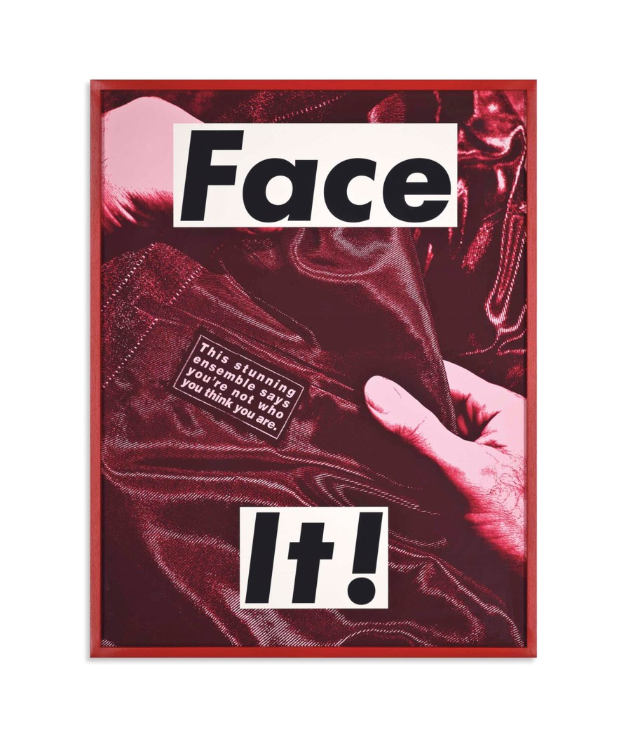 Barbara Kruger (B. 1945), Face it (Magenta) | Christie's