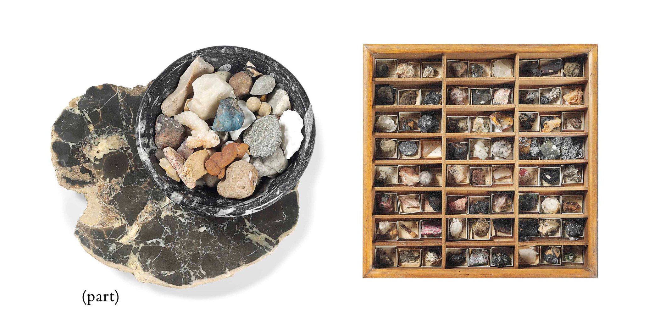 A LARGE COLLECTION OF MINERALS AND GEOLOGICAL SPECIMENS