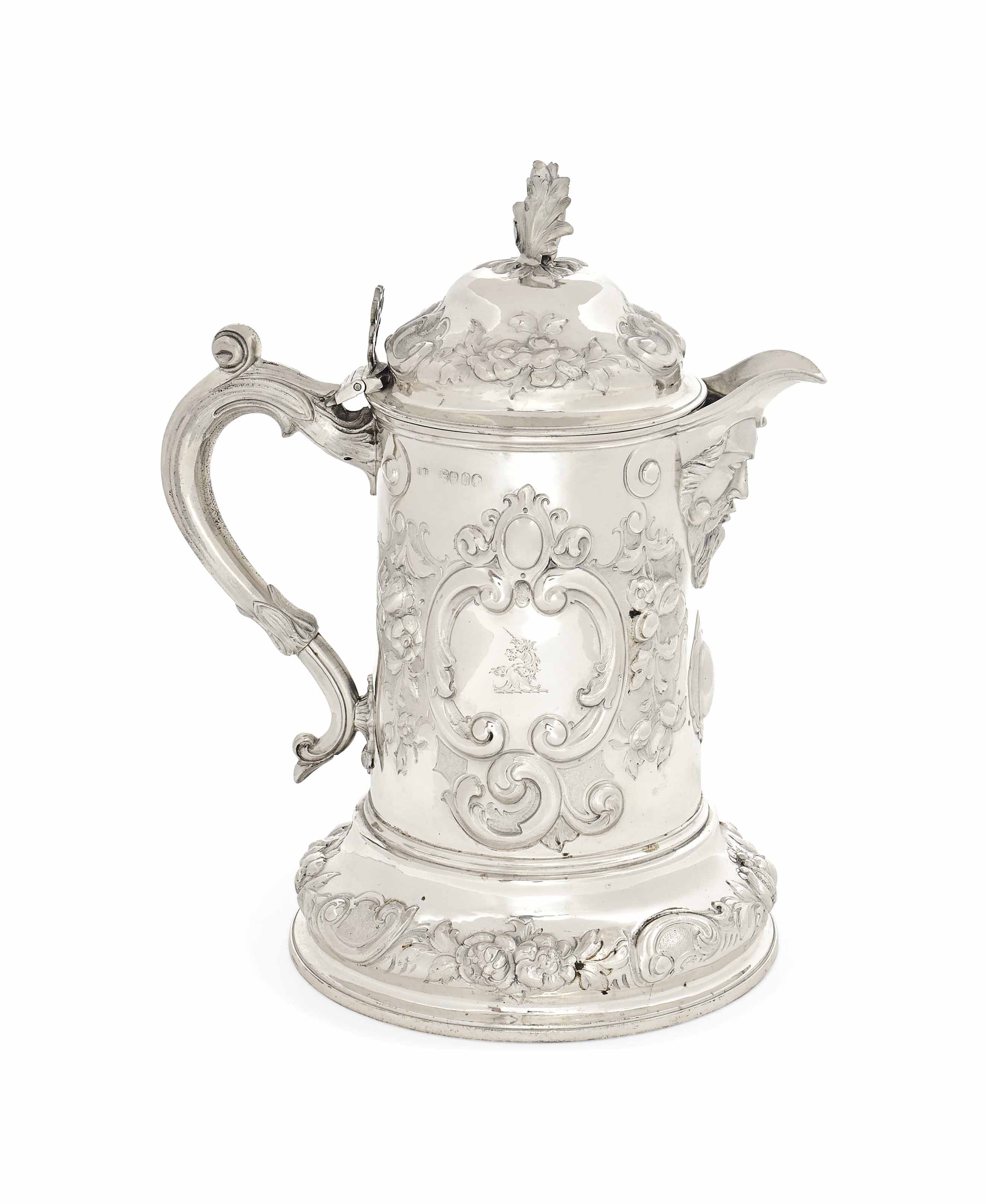 A VICTORIAN SILVER JUG