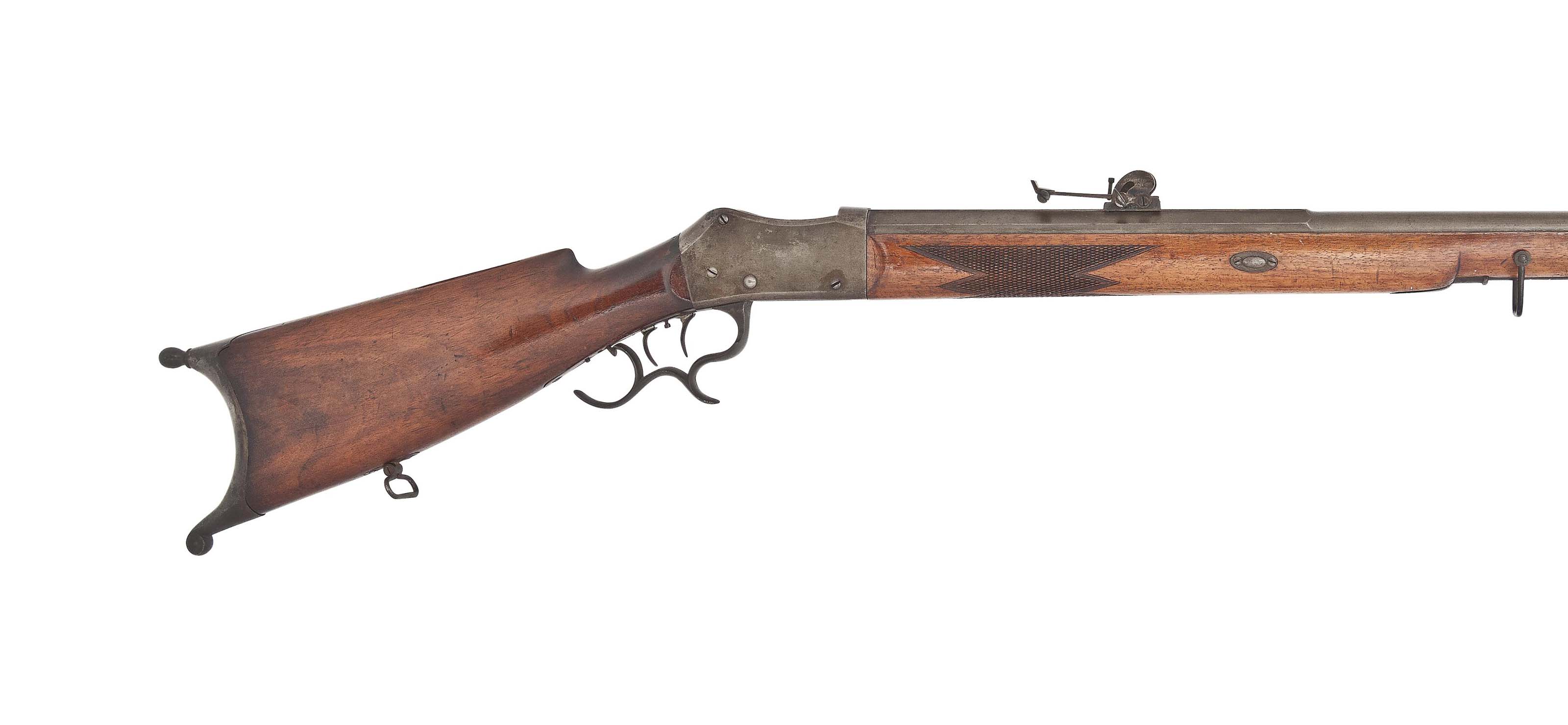 A SWISS 10.4mm (RIMFIRE) MARTINI-TYPE HINGED FALLING-BLOCK RIFLE OF ...