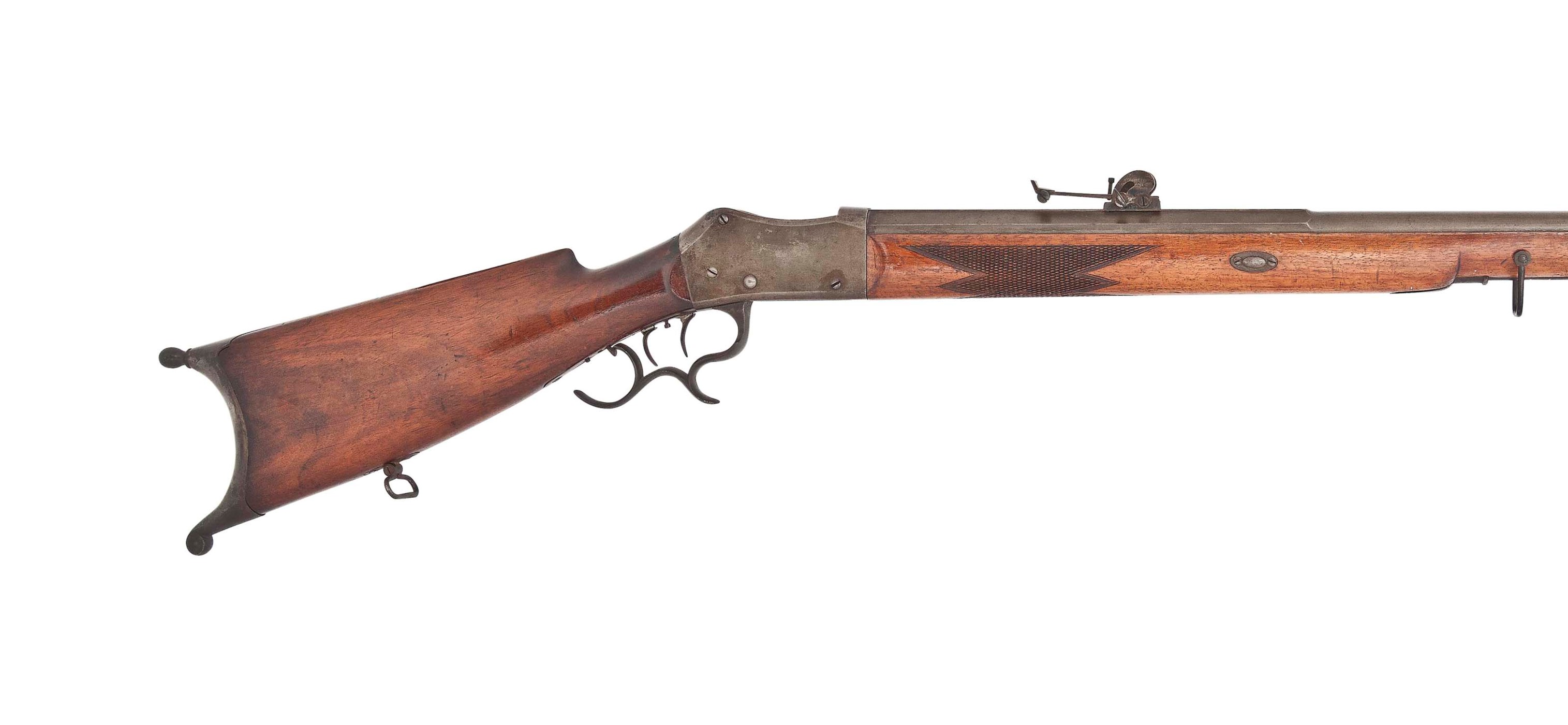 A SWISS 10.4mm (RIMFIRE) MARTINI-TYPE HINGED FALLING-BLOCK RIFLE OF ...