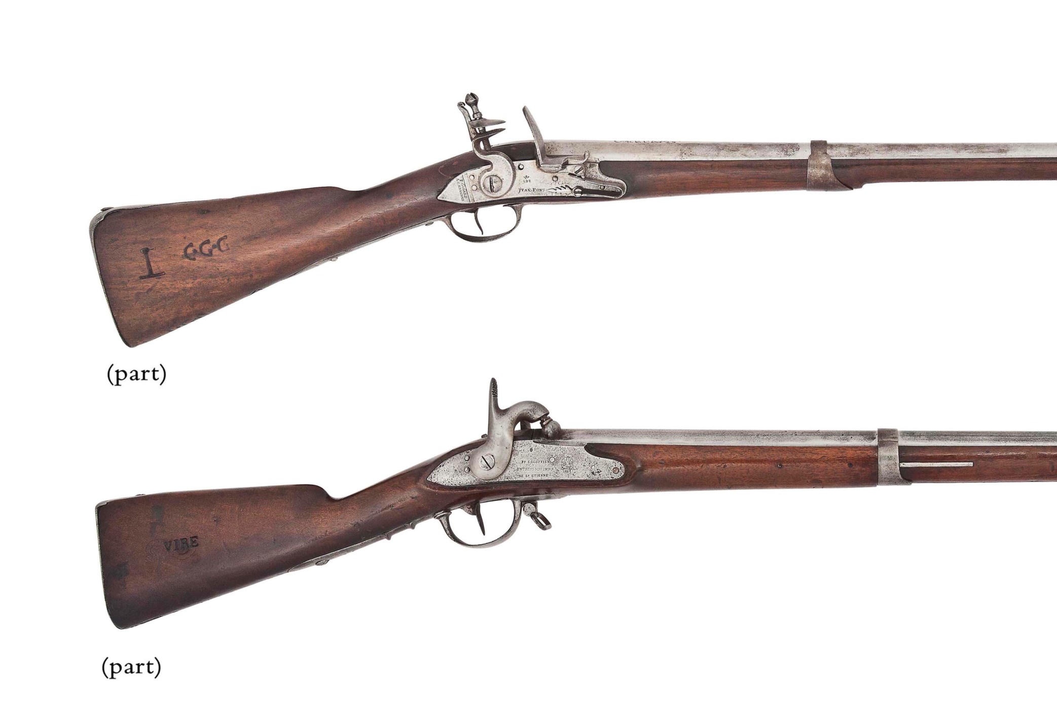 A FRENCH 17mm 'MLE. 1822' PERCUSSION SERVICE MUSKET, MRE. RLE. DE ST ...