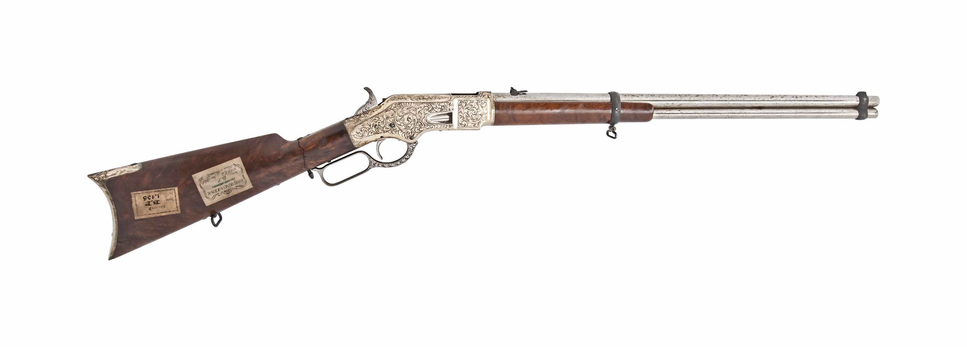 A FINE & RARE FACTORY ENGRAVED .44 (HENRY RIMFIRE) 'MODEL 1866' DELUXE ...