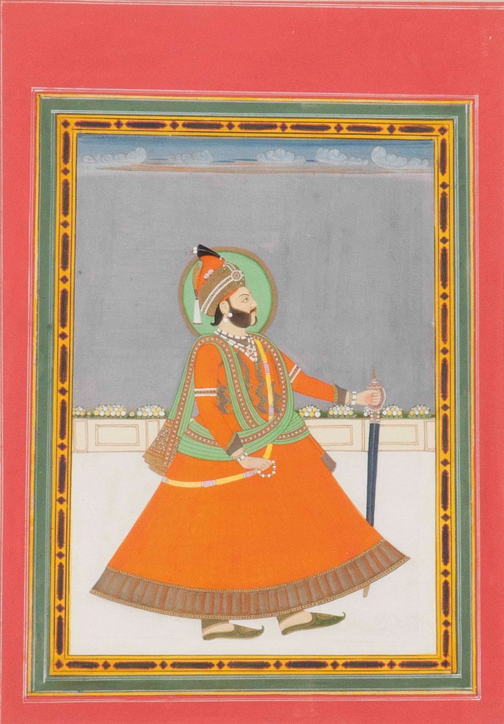 PORTRAIT OF A RAJA, JODHPUR OR JAIPUR, RAJASTHAN, NORTH INDIA, FIRST ...