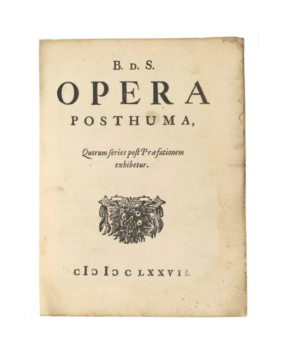 SPINOZA, Baruch (1632-1677). Opera posthuma [Compendium grammatices ...