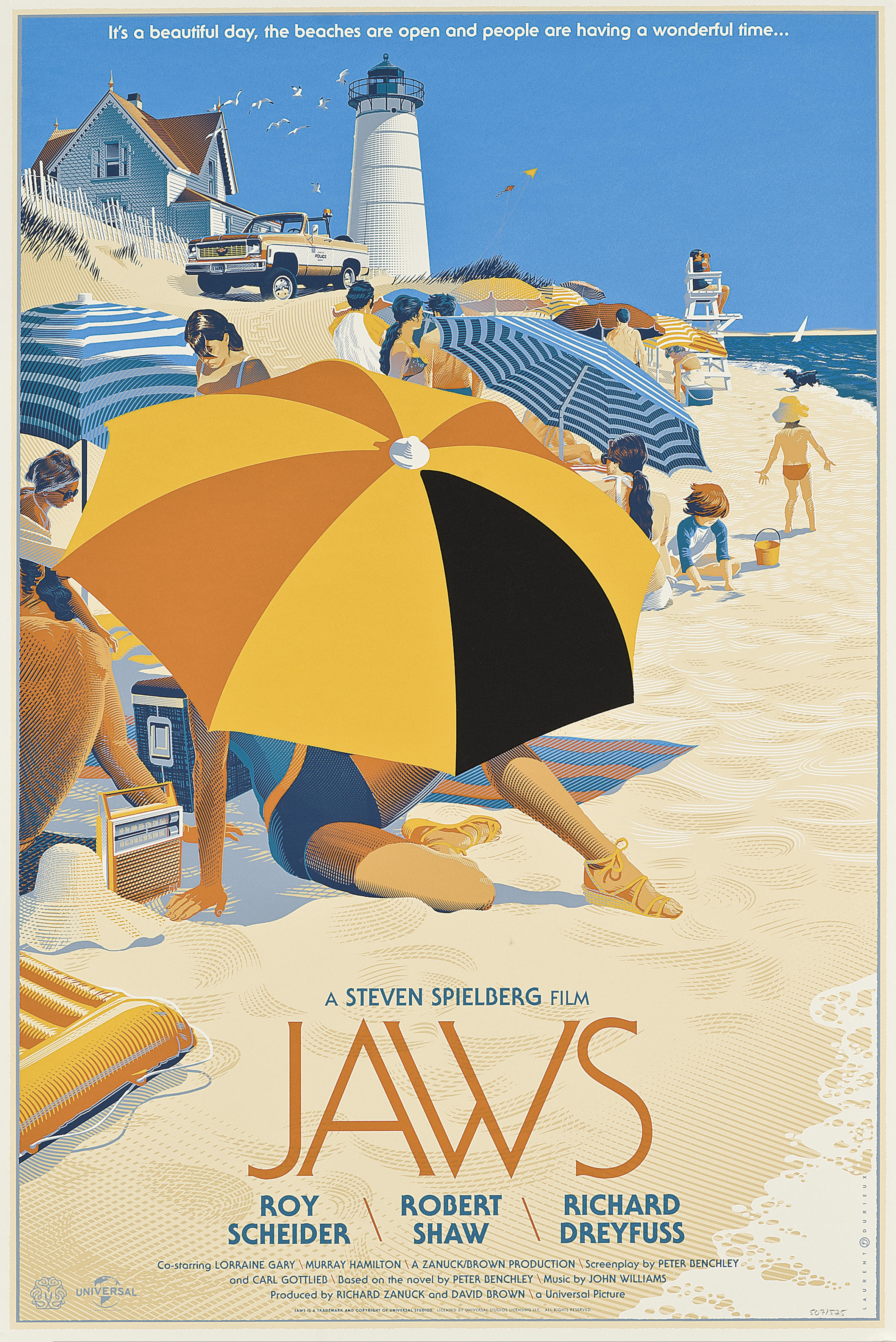 JAWS, LAURENT DURIEUX, Directed by: Steven Spielberg, Starring: Roy ...