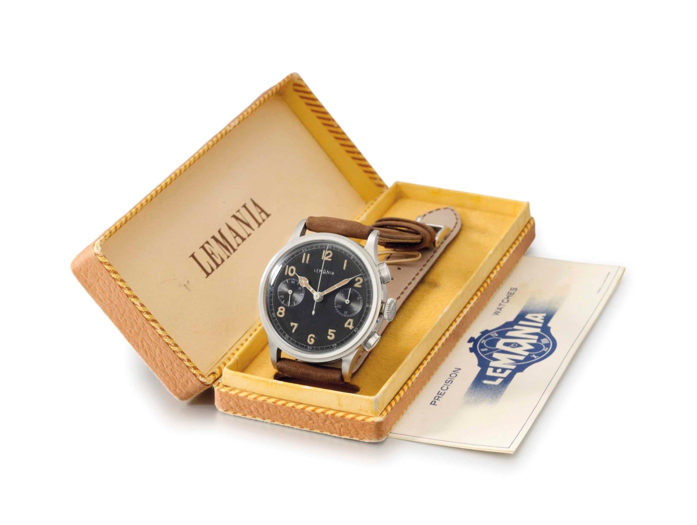 Lemania. A fine stainless steel chronograph wristwatch , SIGNED LEMANIA ...