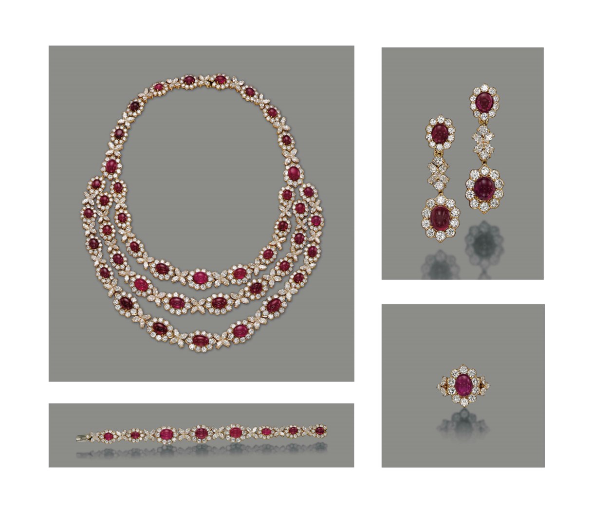A SUITE OF RUBY AND DIAMOND JEWELLERY, BY GRAFF | Christie's