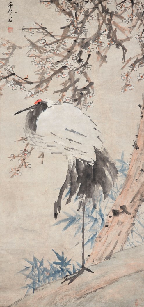 XU GU (1823-1896), Plum Blossom and Crane | Christie's
