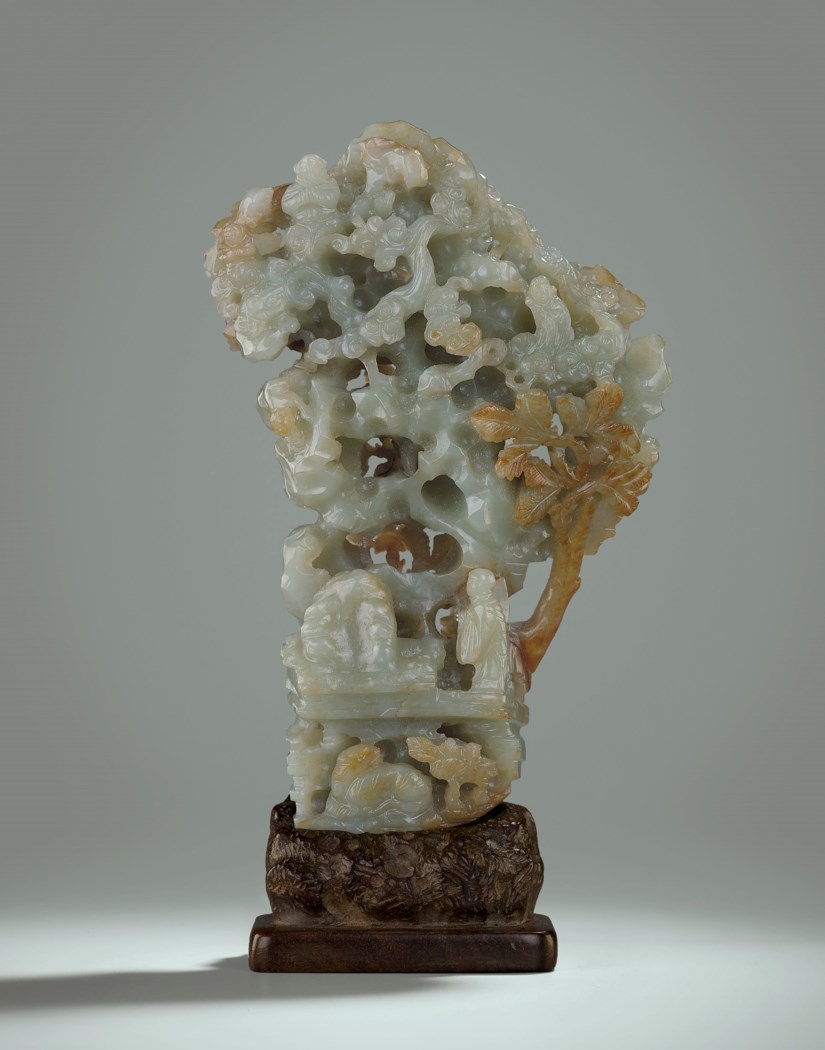 A CELADON AND RUSSET JADE MOUNTAIN , JIN/YUAN DYNASTY (1115-1368 ...