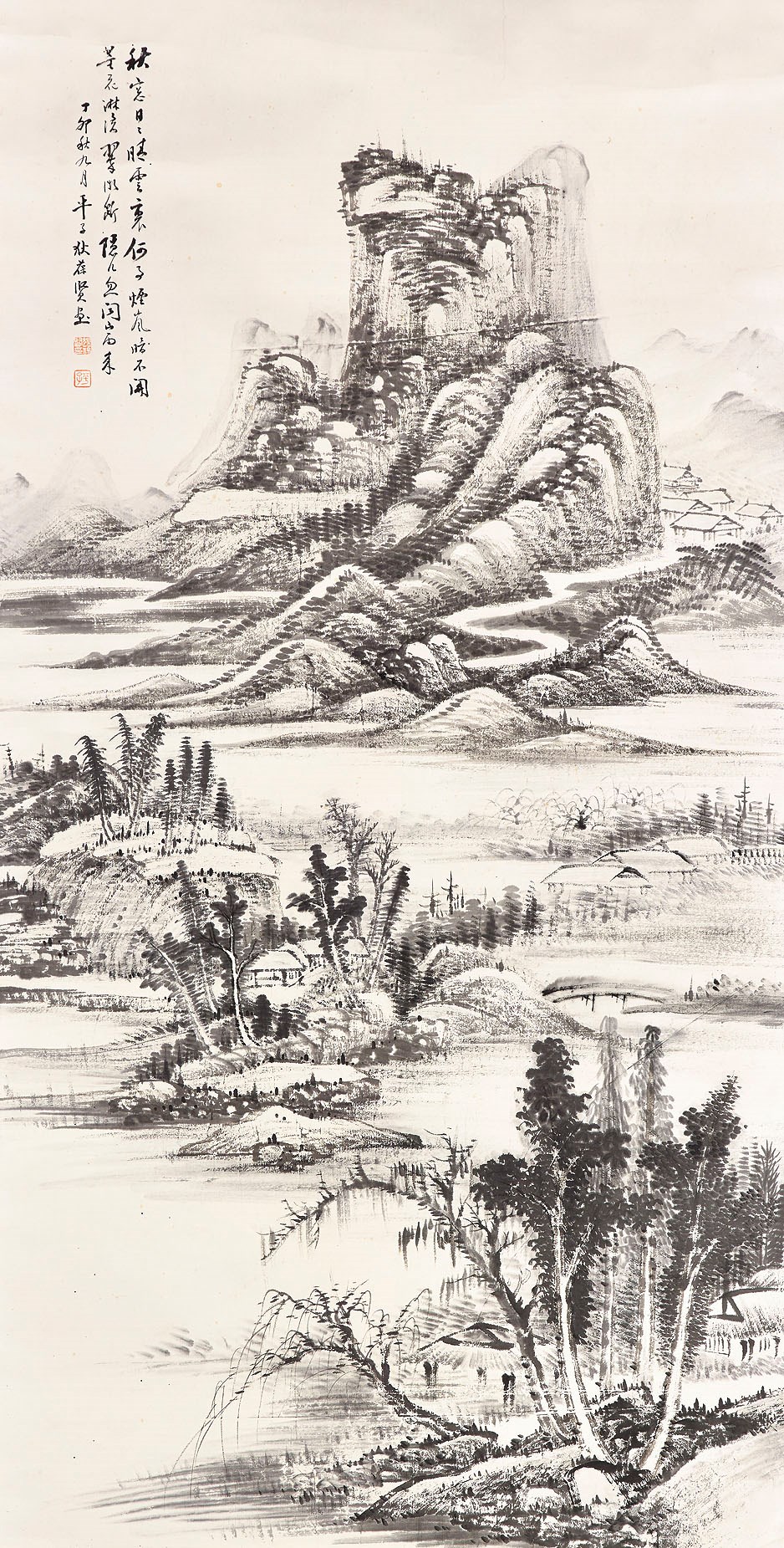 DI PINGZI (1872-1941) , Mountain in Autumn Rain | Christie's