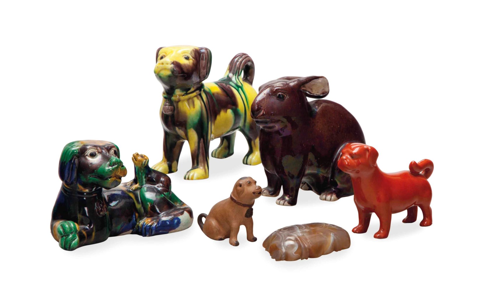 FOUR CHINESE GLAZED CERAMIC ANIMALS, , 19TH/20TH CENTURY, | Christie's