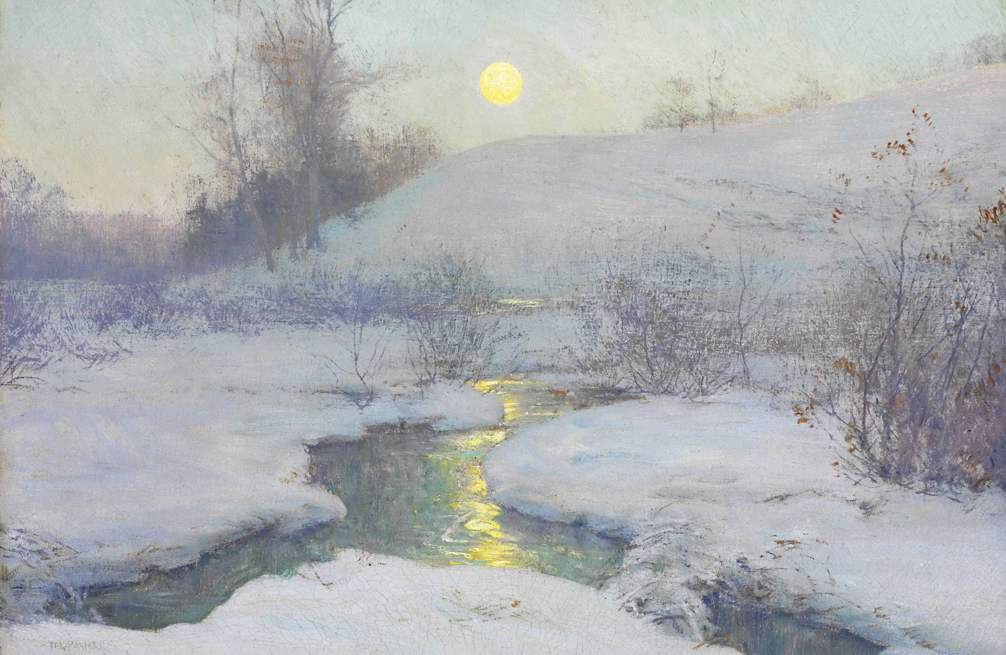 Walter Launt Palmer (1854-1932) , Moonrise at Dusk | Christie's