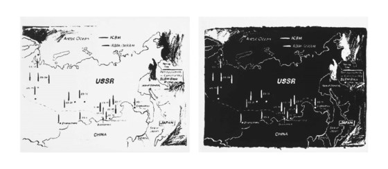 Andy Warhol (1928-1987) , Map of Eastern U.S.S.R. Missile Bases 1984 ...