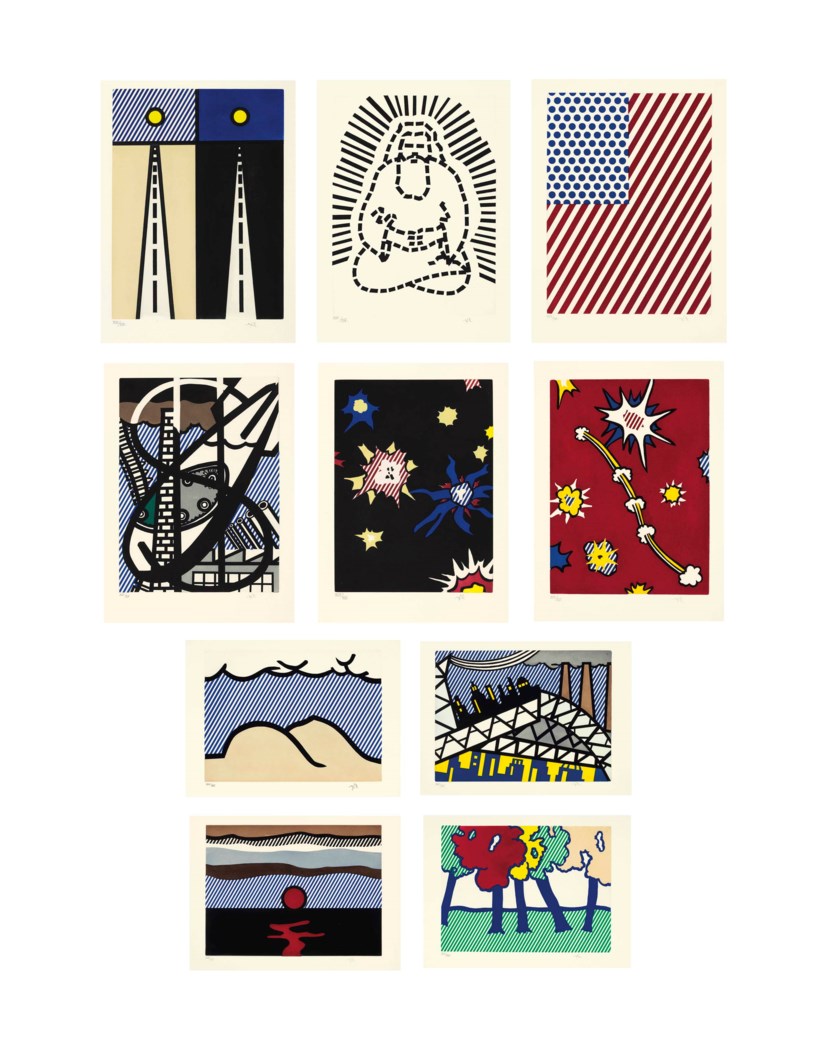 ROY LICHTENSTEIN (1923-1997) , Allan Ginsberg, La Nouvelle Chute de l ...