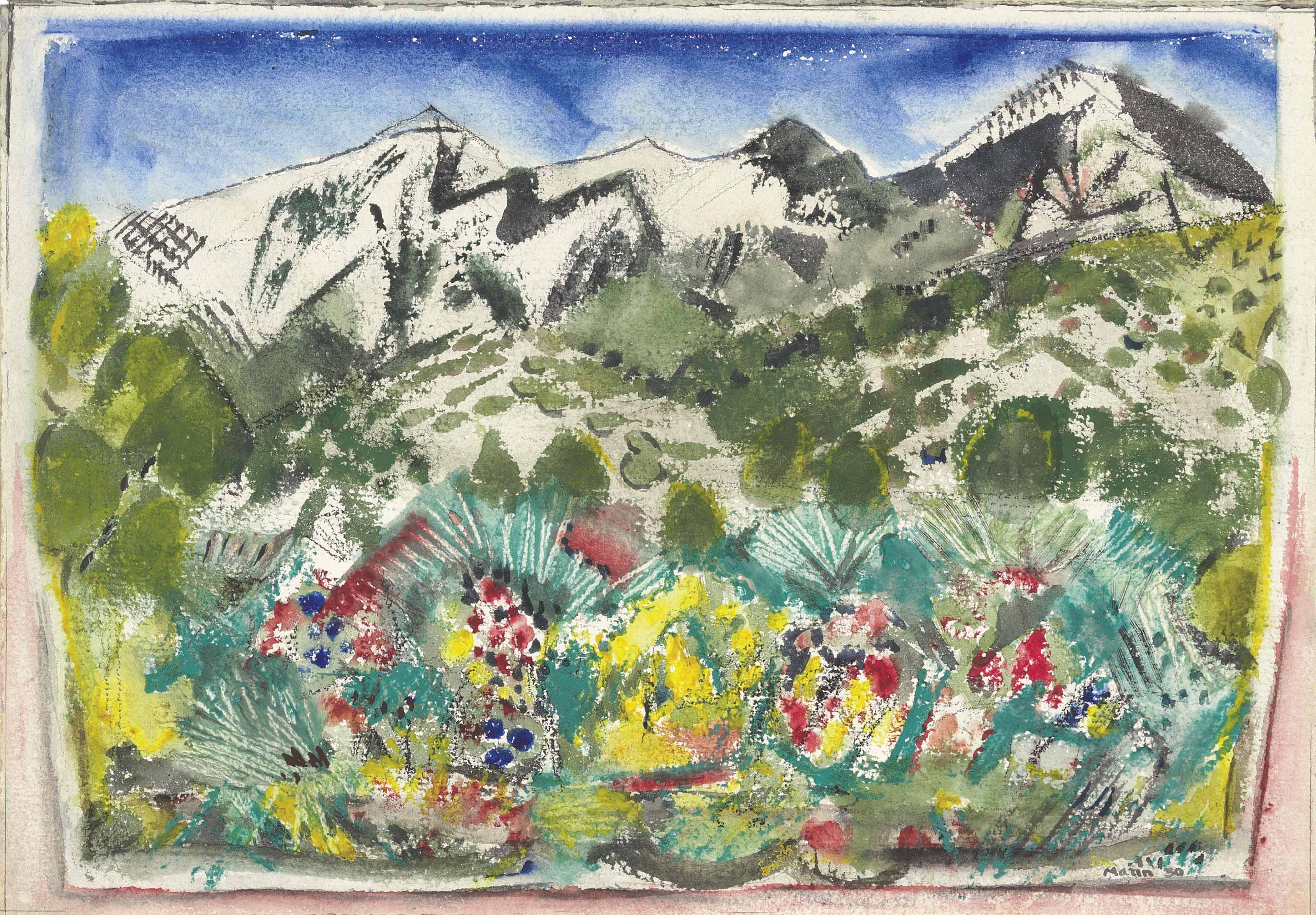 John Marin (1870-1953) , Side Slope of Taos Range, New Mexico | Christie's