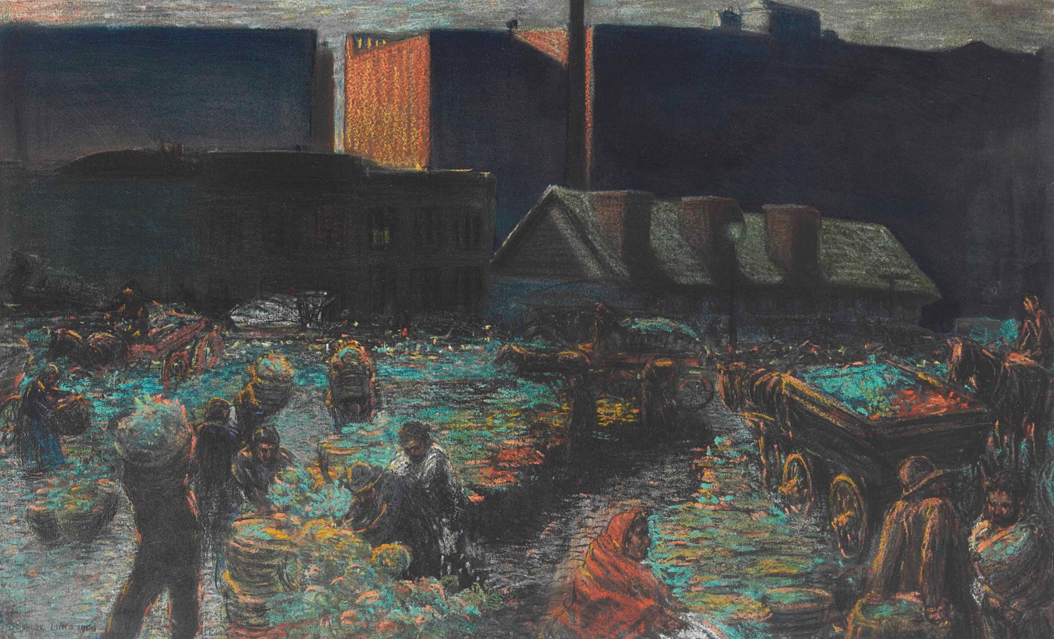 George Benjamin Luks (1867-1933) , Market at Dawn | Christie's