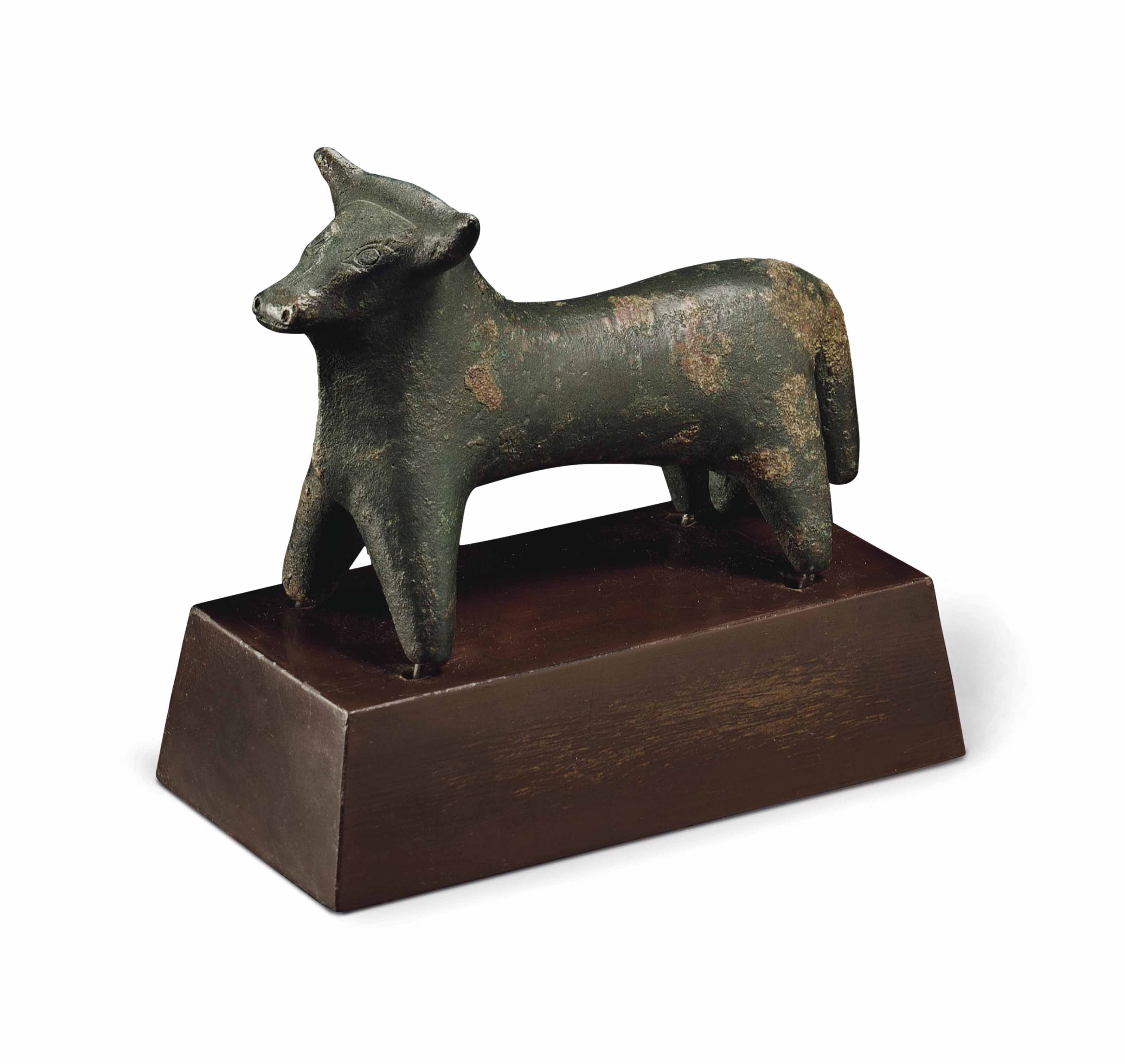A GREEK BRONZE BULL