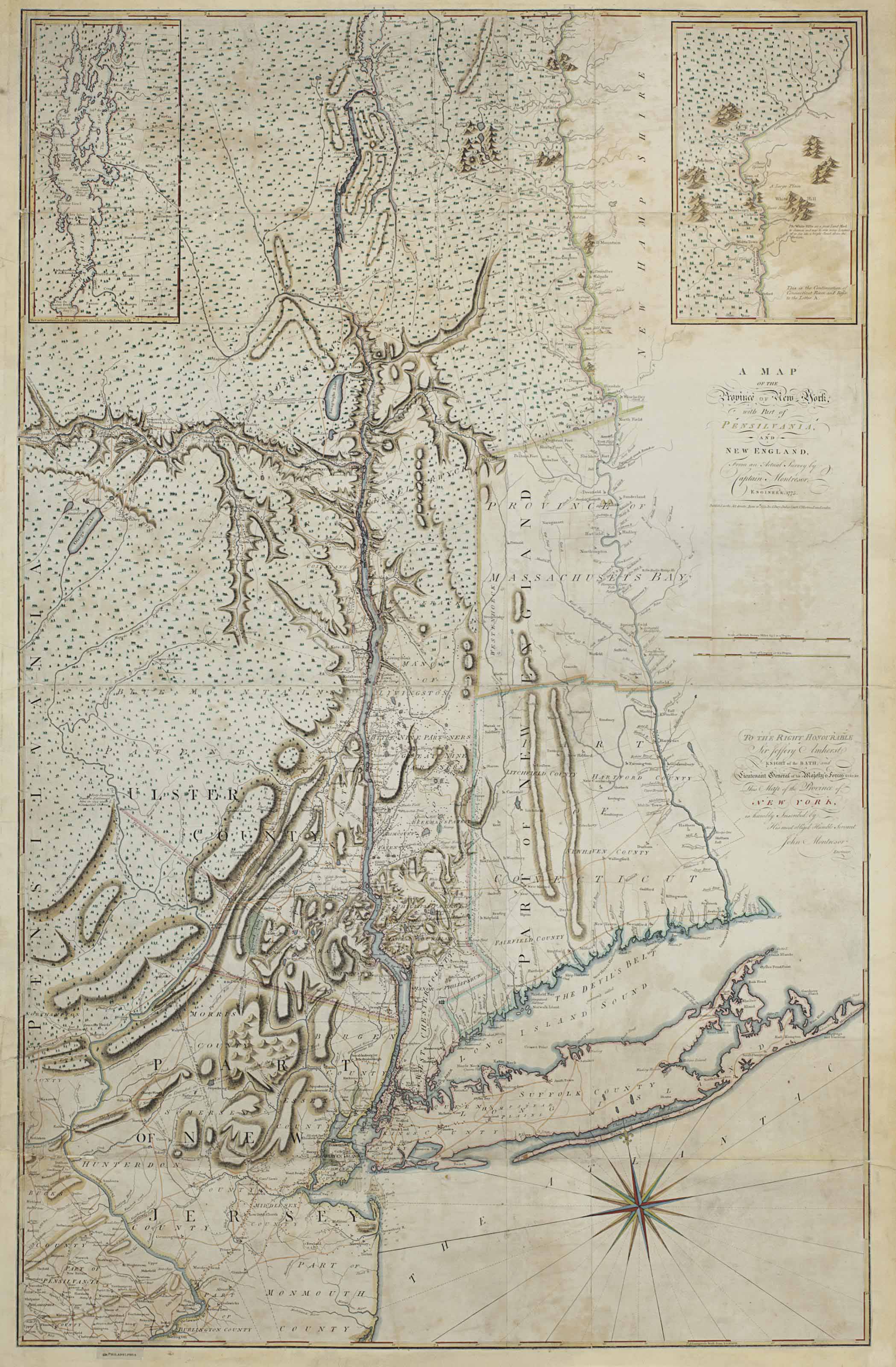 MONTRESOR, Captain John (1736-1788?). A Map of the Province of New York ...