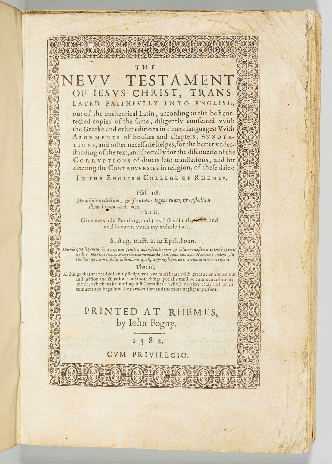 BIBLE, New Testamemt, in English. The New Testament of Iesus Christ ...