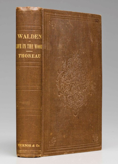 THOREAU, Henry David. Walden; or, Life in the Woods. Boston: Ticknor ...