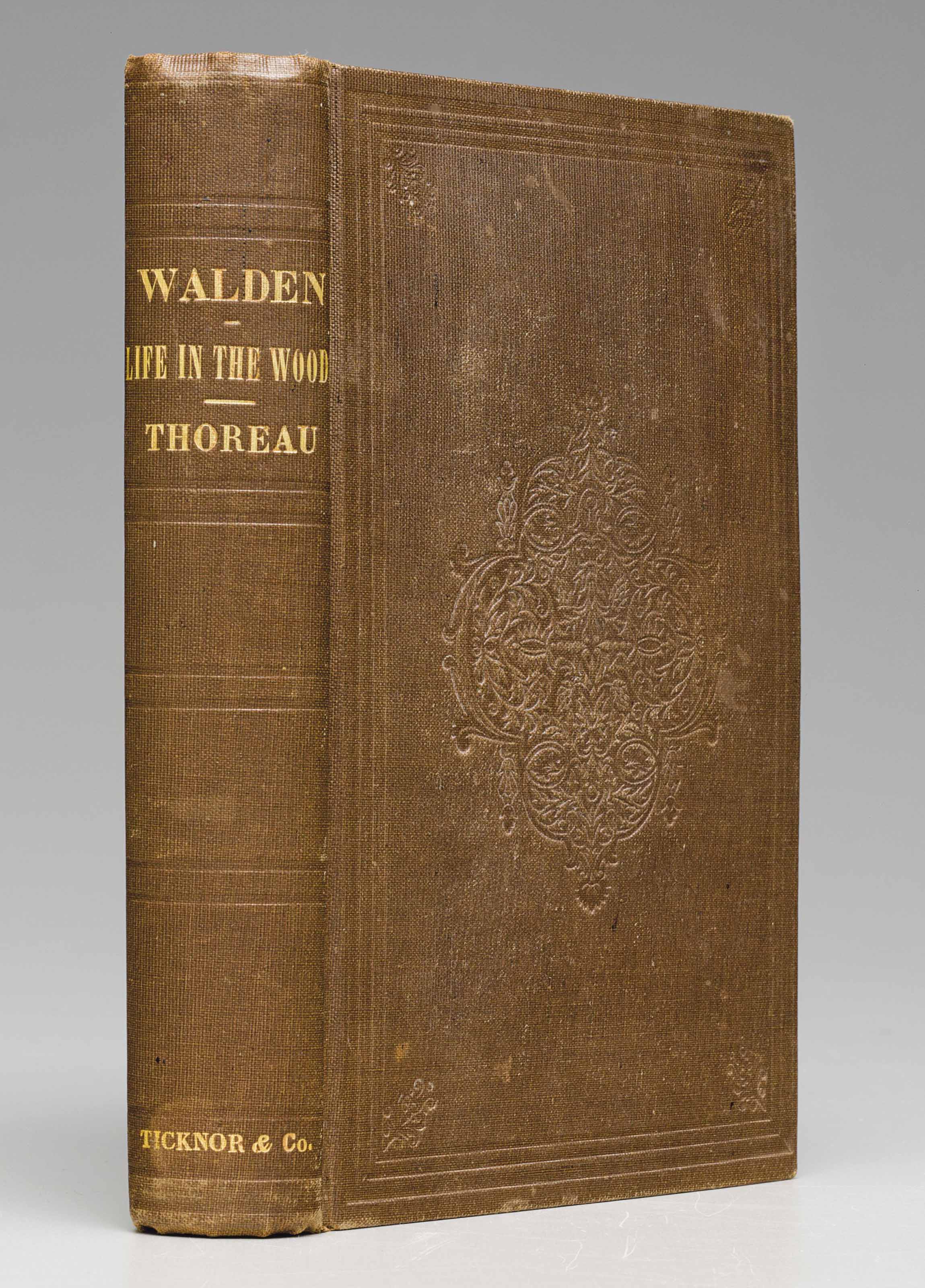 THOREAU, Henry David. Walden; or, Life in the Woods. Boston: Ticknor ...