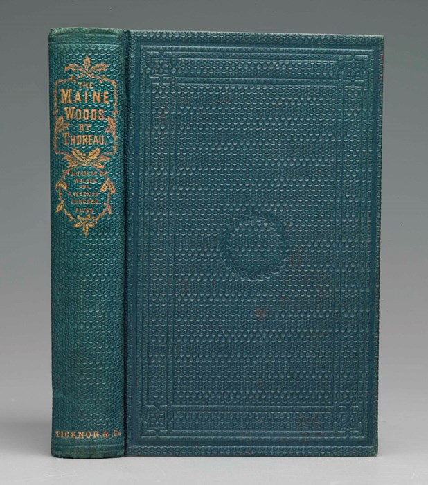 THOREAU, Henry David. The Maine Woods. Boston: Ticknor and Fields, 1864 ...