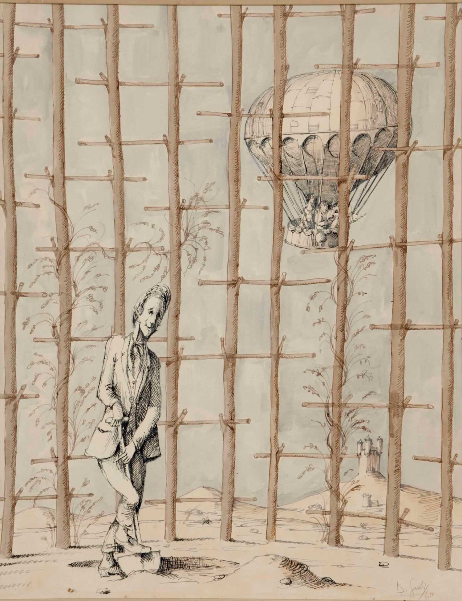 Domenico Gnoli (Italian, 1933-1970), Oreste e L'arte del Sorriso ...