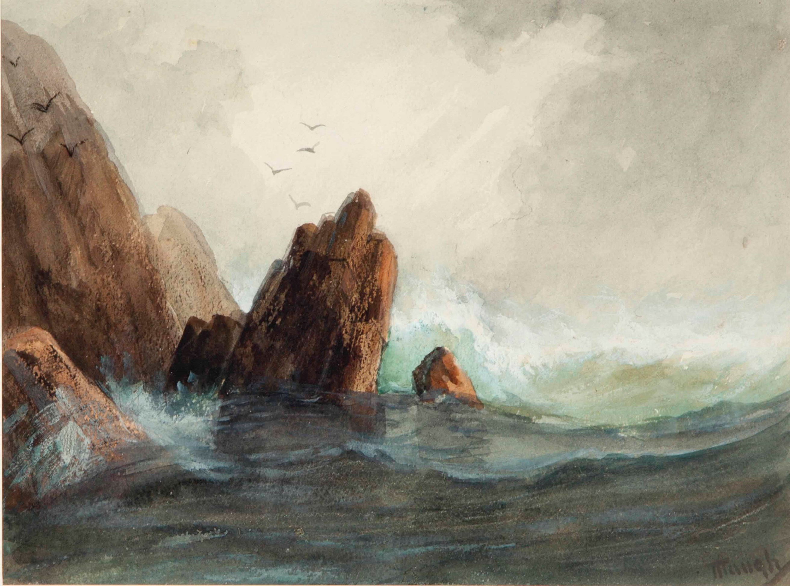 Frederick Judd Waugh (American, 1861-1940), Monhegan Rocks | Christie's