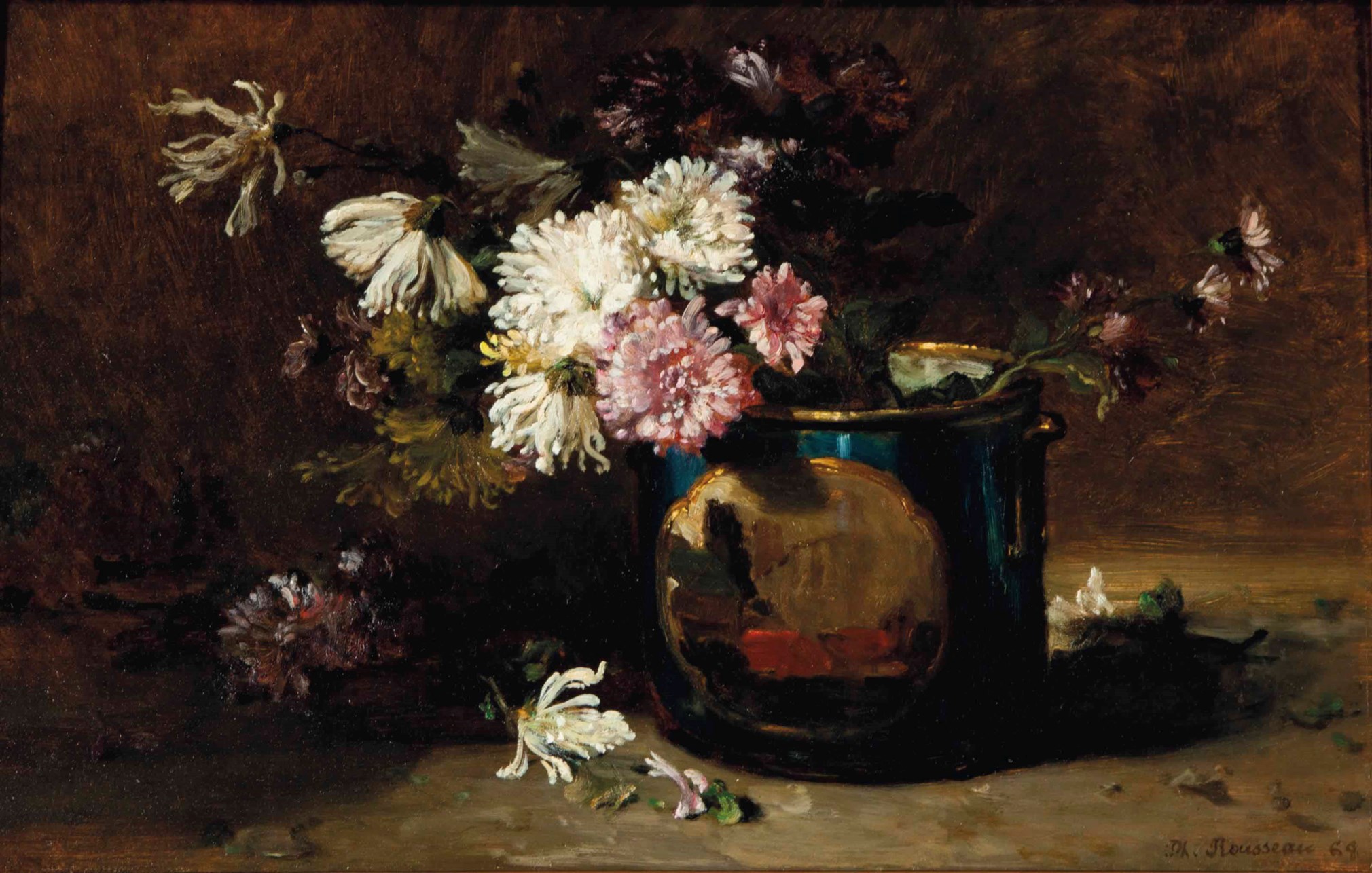 Philippe Rousseau (French, 1816-1887), Nature morte de fleurs | Christie's