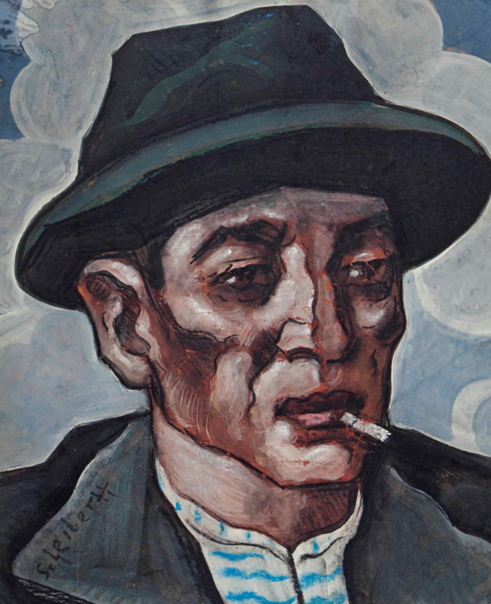 Hugó Scheiber (Hungarian, 1873-1950) , Untitled (man smoking) | Christie's